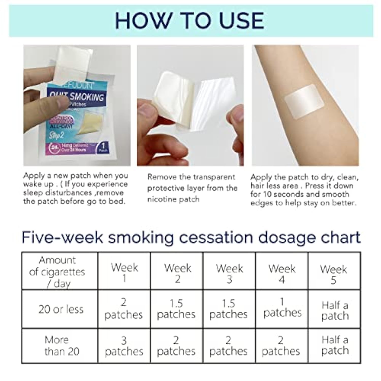 Step 2,30 Patches,14mg Delivered Over 24 Hours,Stop Aid,Helping Quit ...